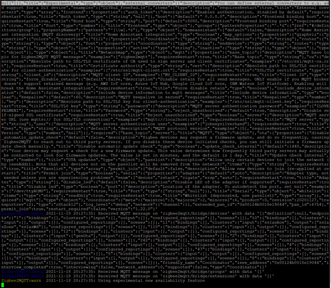 Starting Zigbee2mqtt Stops At Using Experimental New Availability Feature · Issue 9735