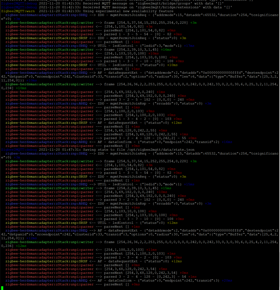 Starting Zigbee2MQTT stops at "Using experimental new availability feature" · Issue #9735 ...