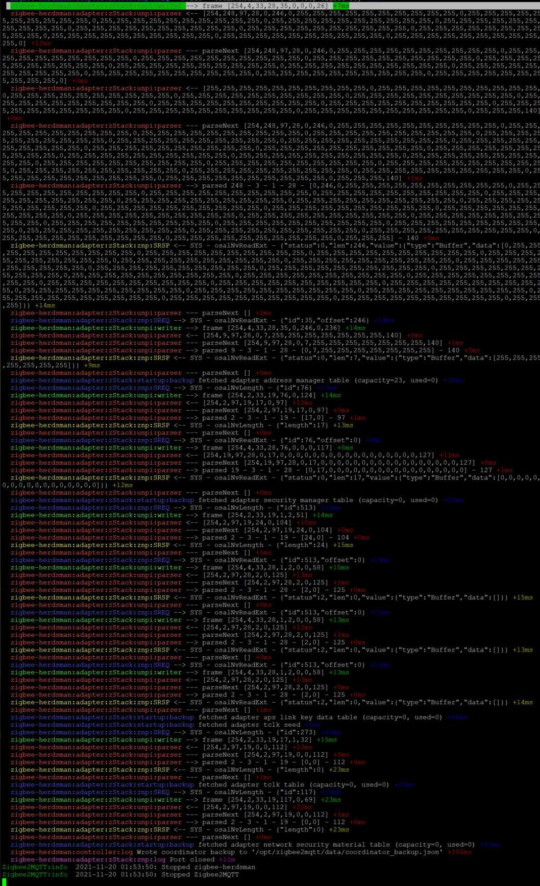 Starting Zigbee2MQTT stops at "Using experimental new availability feature" · Issue #9735 ...