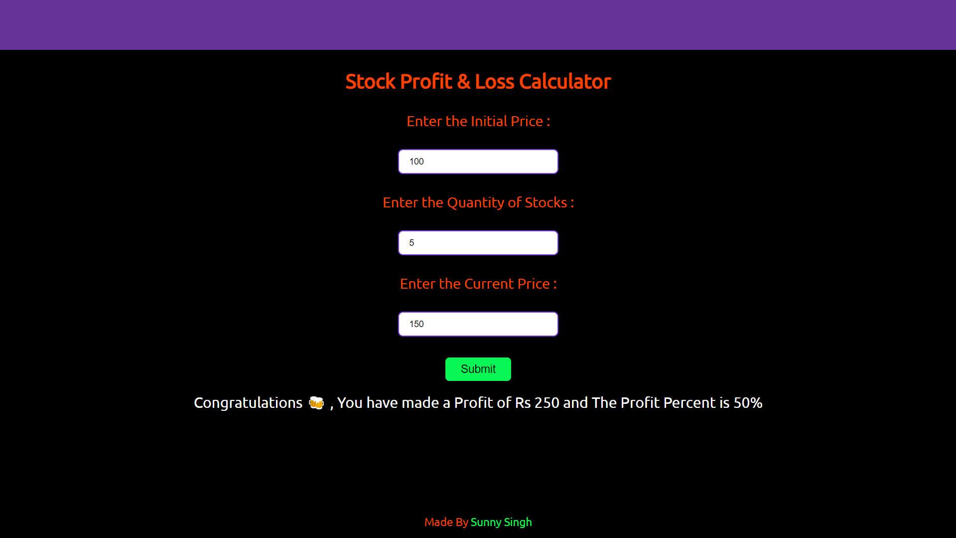 GitHub - Sunny4800/Mark-14-Stock-Profit-Loss-Calculator: It is an app ...