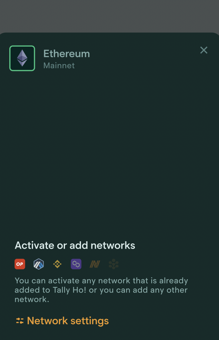 Update TopMenu Network List Design · Issue #2958 · tahowallet/extension · GitHub