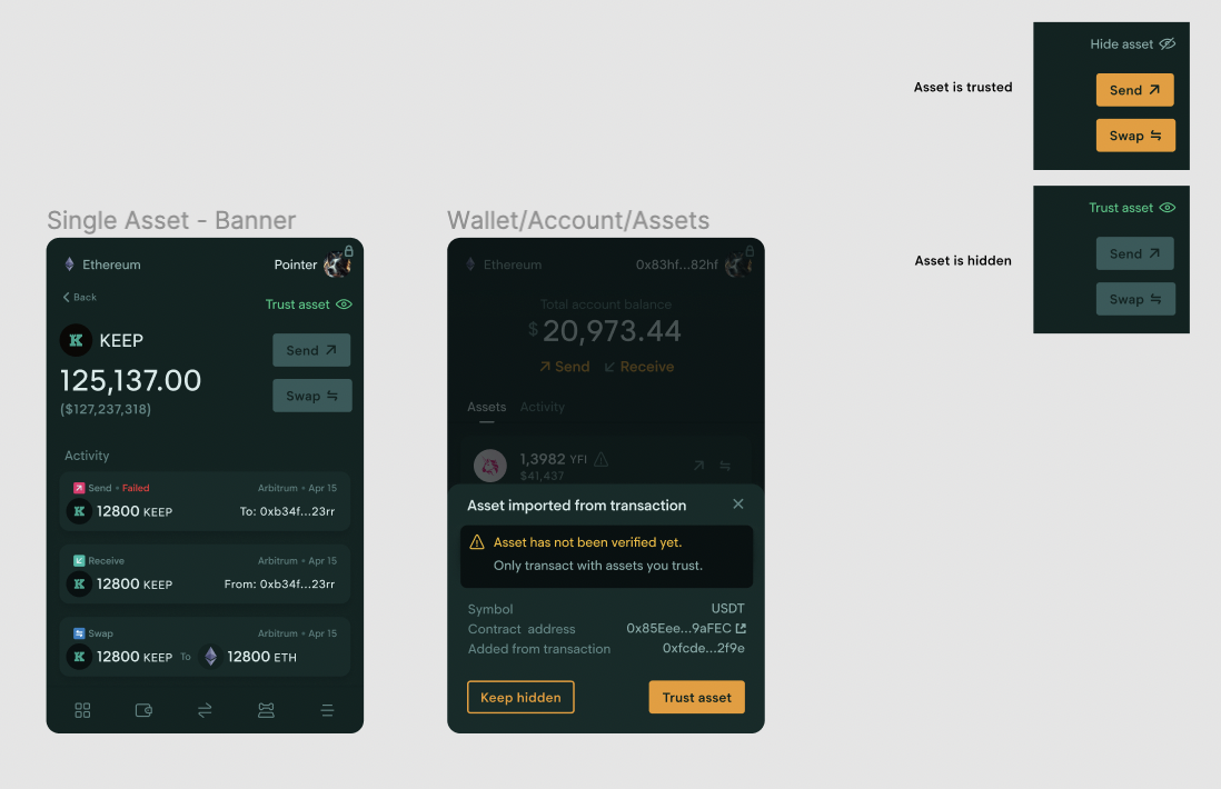 Implement functionality to let users designate tokens they wish to trust · Issue #3226 ...