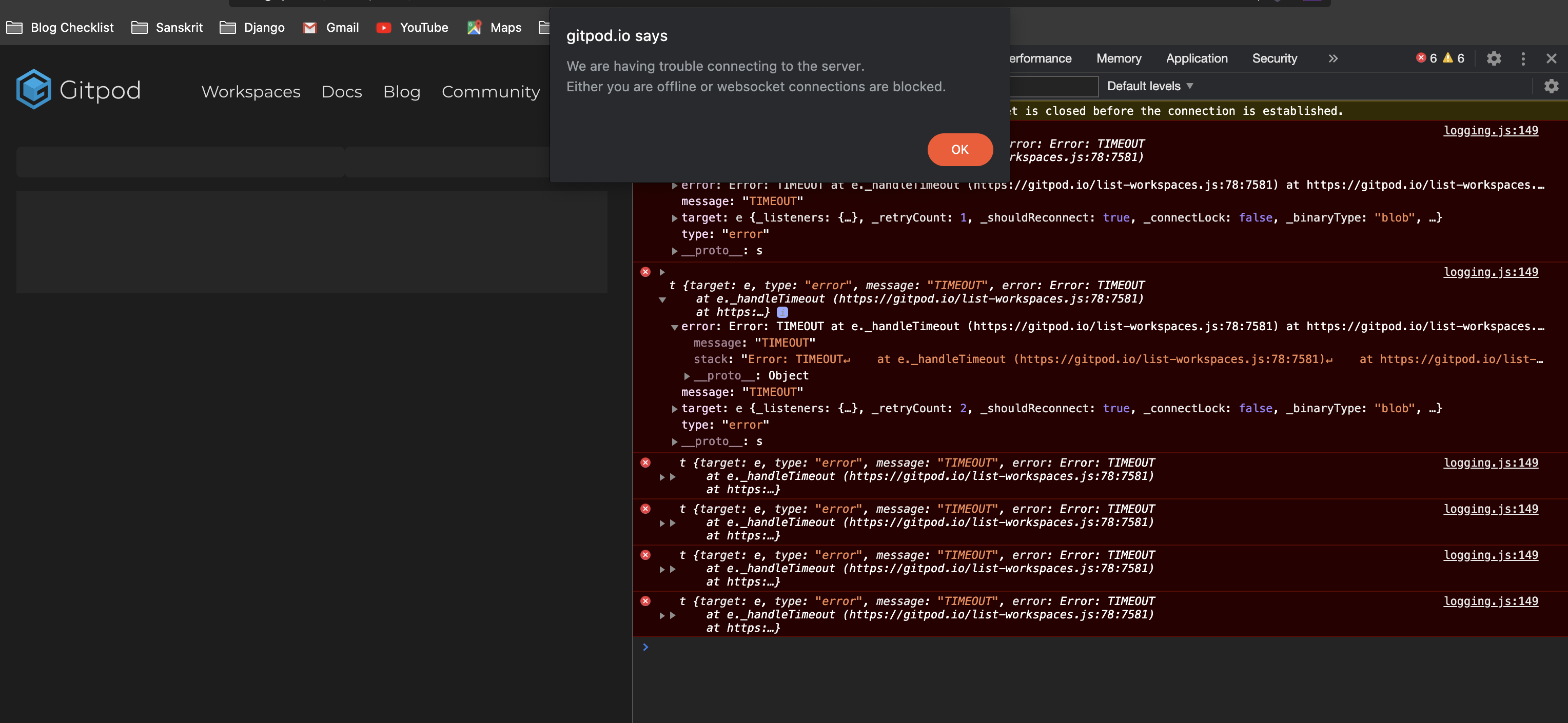 Unable to load workspace · Issue #1812 · gitpod-io/gitpod · GitHub