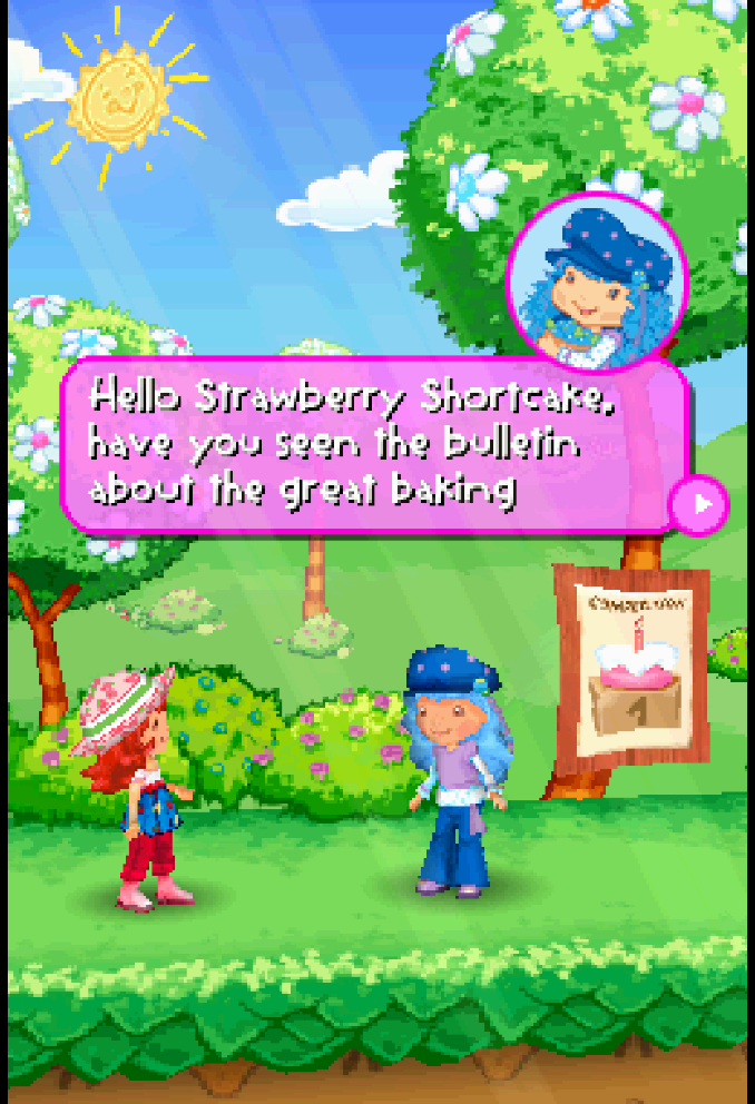 Opening cutscene doesn't upscale in Strawberry Shortcake - The Four Seasons Cake (Europe) (En,Fr ...