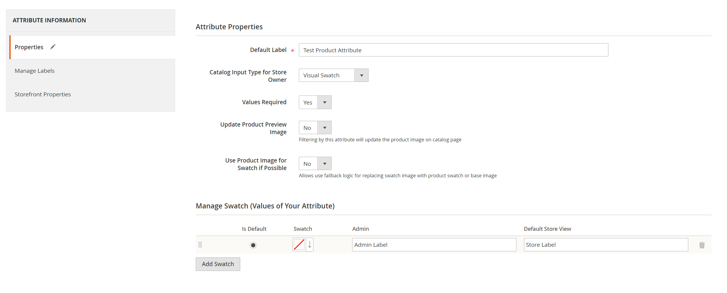 Can not save Visual Swatch option with different Admin and Default Store Names · Issue #36750 ...