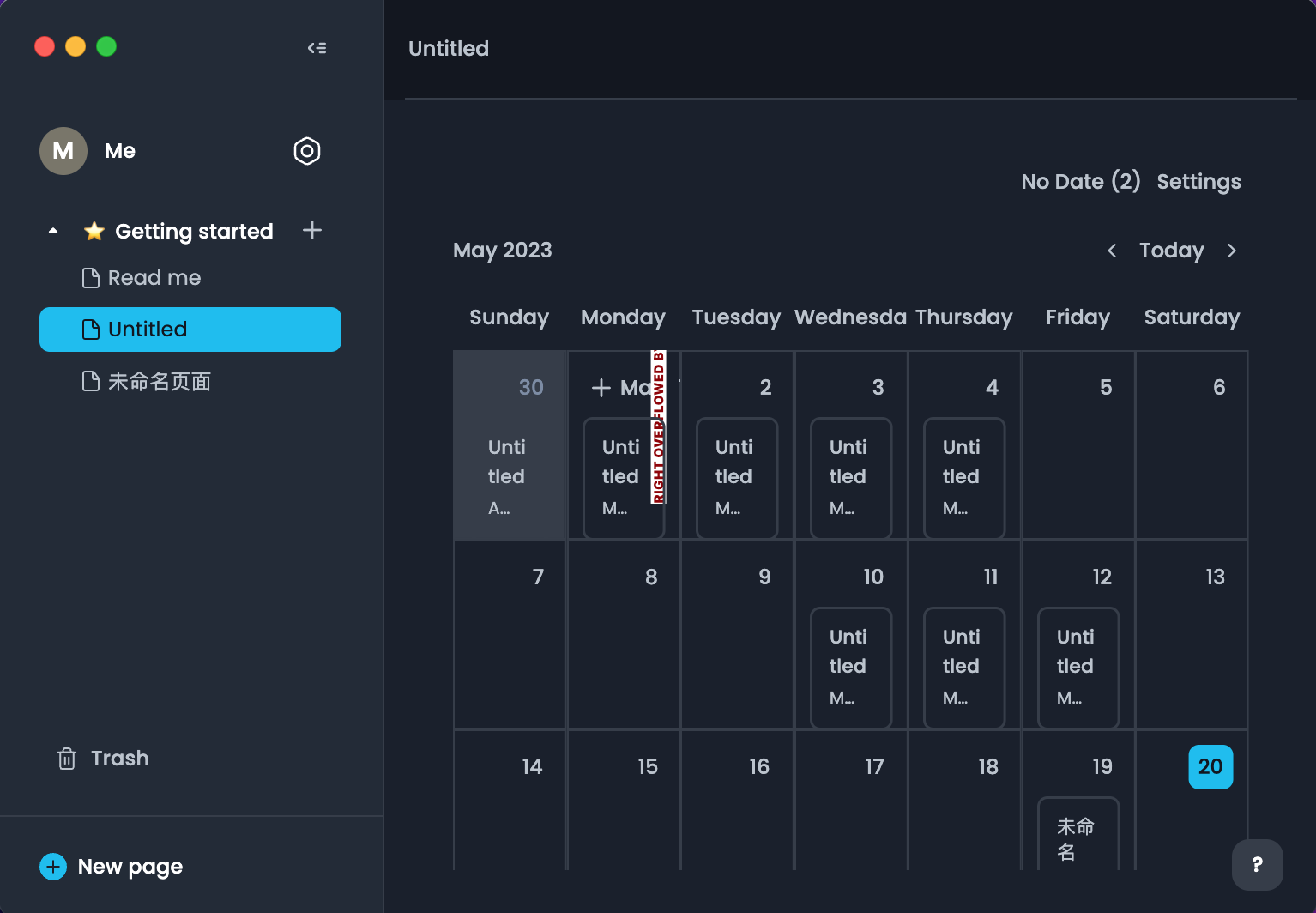 Bug Calendar Cell 1st Of A Month Overflow · Issue 2569 · Appflowy Ioappflowy · Github