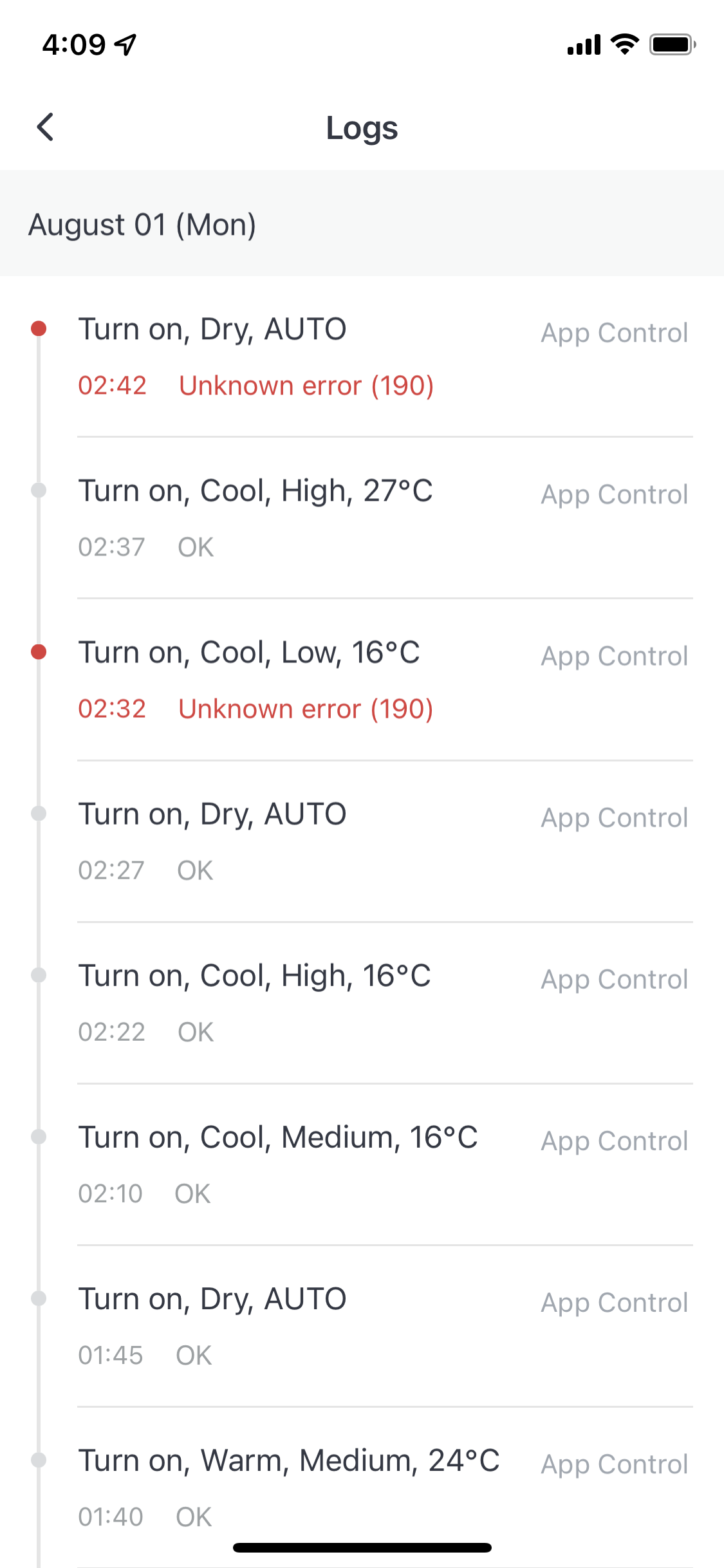 190 unknown error in app, but not through API · Issue #122 · OpenWonderLabs/SwitchBotAPI · GitHub
