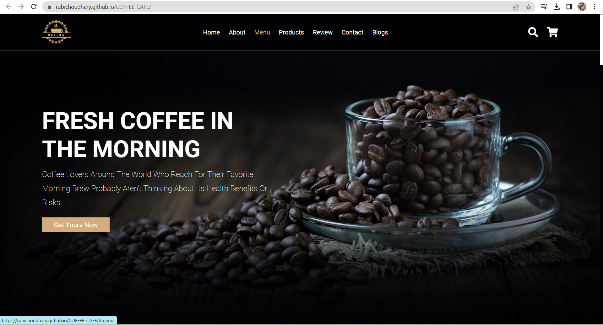GitHub - RubiChoudhary/COFFEE-CAFE: Creating a cafe for cofee lovers. A ...