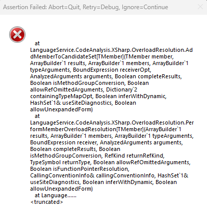 Compiler crash in 2.16.0.3 · Issue #1261 · X-Sharp/XSharpPublic · GitHub