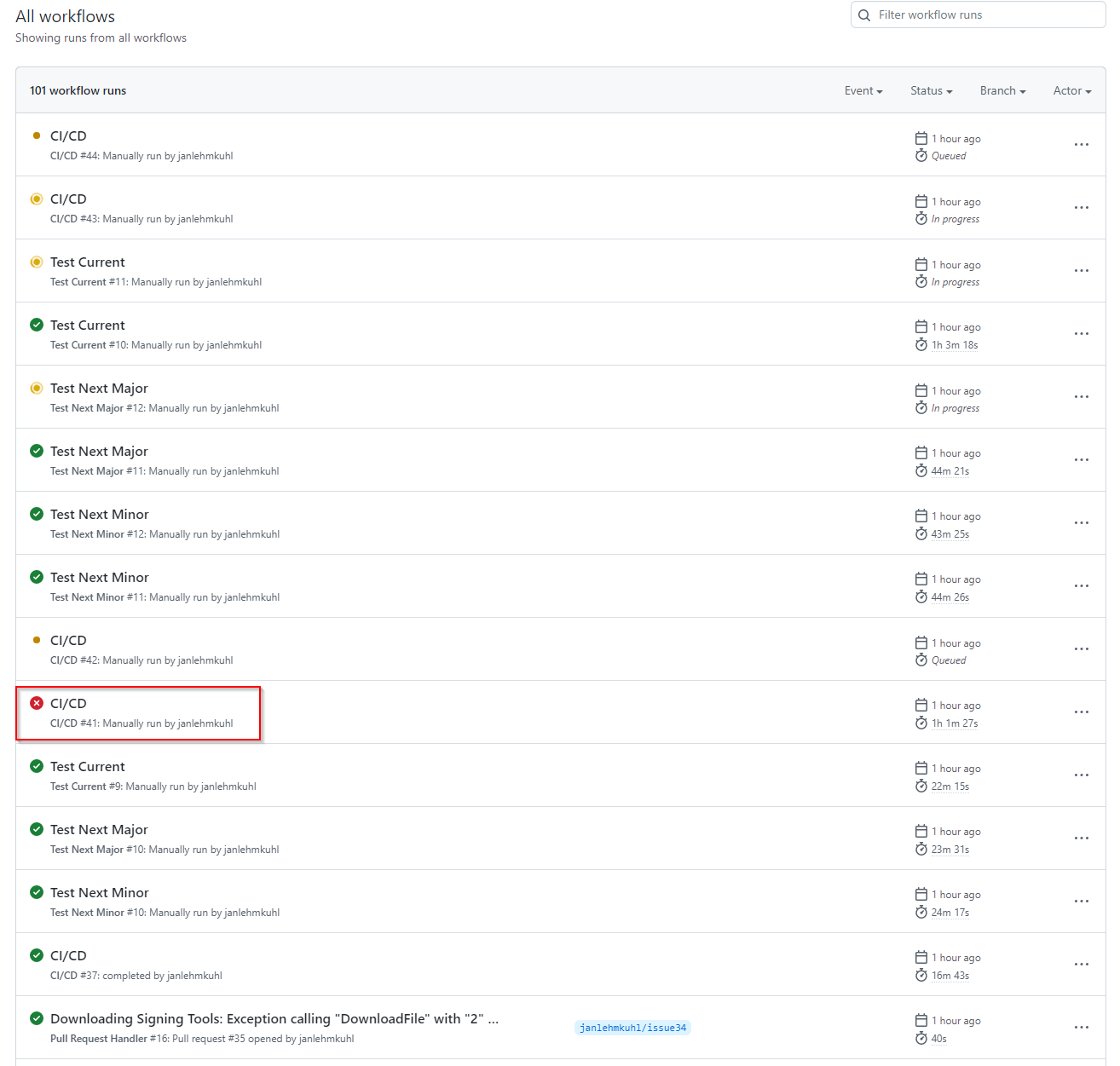 Downloading Signing Tools: Exception calling "DownloadFile" with "2" argument(s): "An exception ...