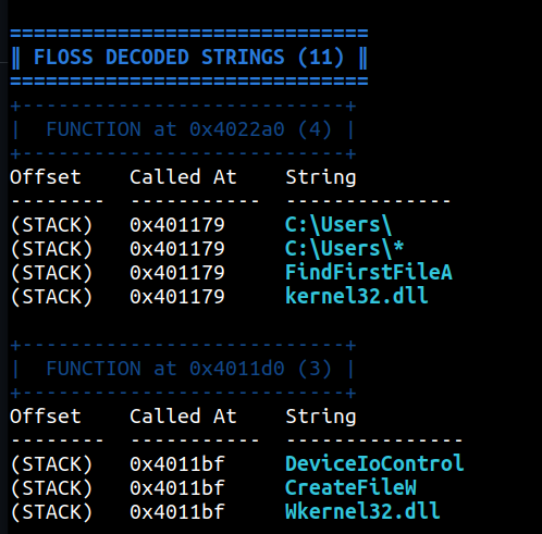 use color to differentiate results output · Issue #623 · mandiant/flare-floss · GitHub