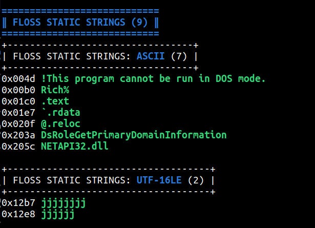 use color to differentiate results output · Issue #623 · mandiant/flare-floss · GitHub