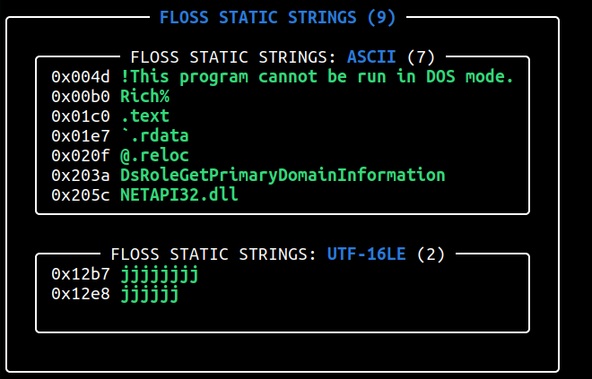 use color to differentiate results output · Issue #623 · mandiant/flare-floss · GitHub