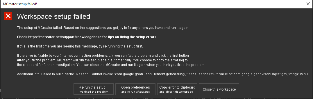 Return value of "com.google.gson.JsonObject.get(String)" is null · Issue #3325 · MCreator ...