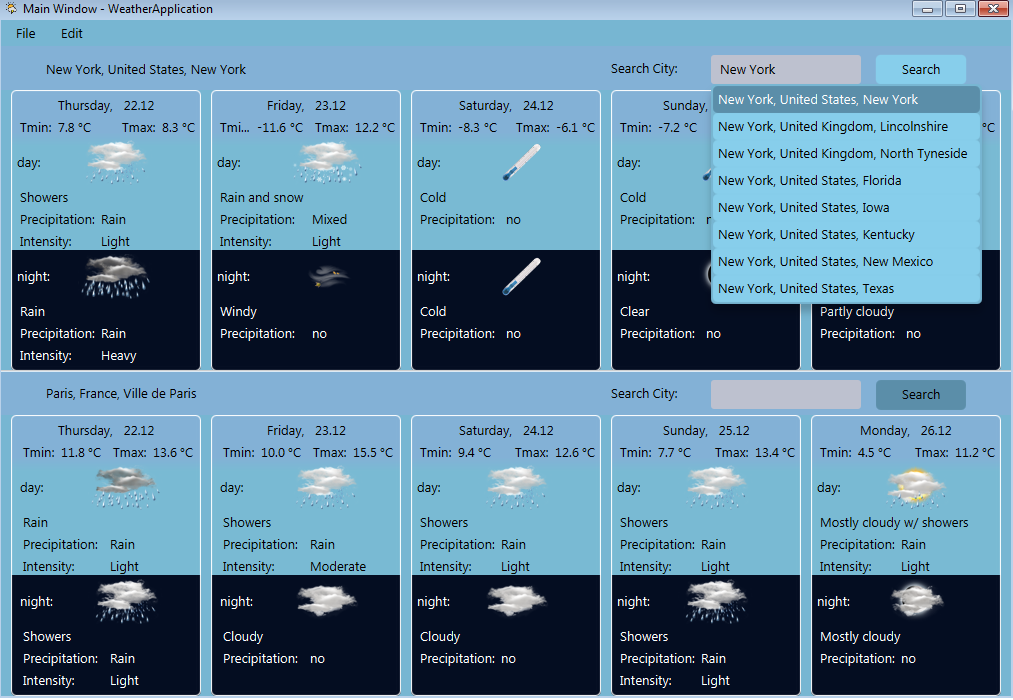 GitHub - TomaszKedziorek/WeatherApplication
