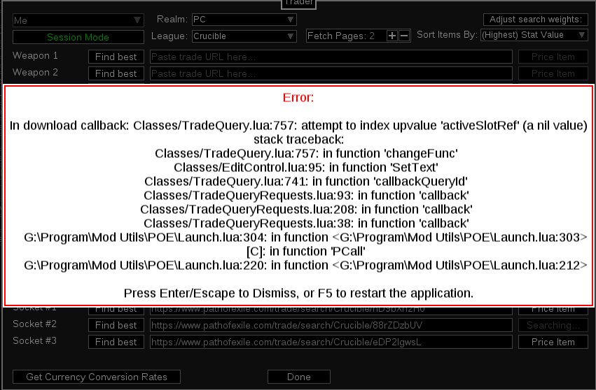 Error while searching best jewel using Trade for these items · Issue #6132 ...