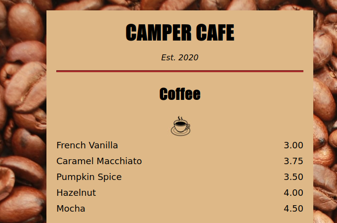 GitHub - IamStivgo/2-cafe-menu: Responsive Web Design - Free Code Camp ...