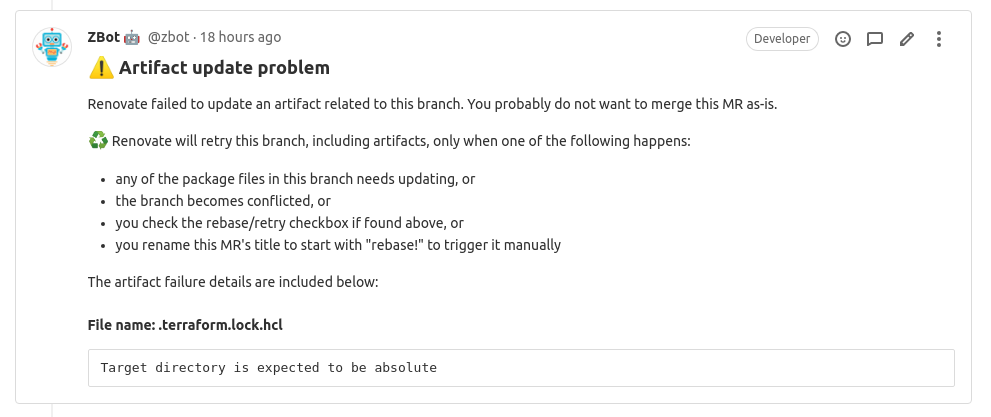 "Target directory is expected to be absolute" for .terraform.lock.hcl · Issue #11641 ...