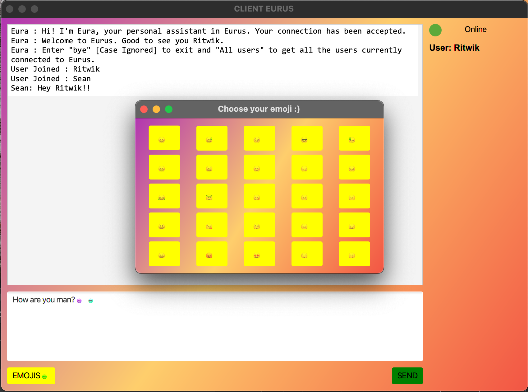 GitHub - RitwikCP/Eurus-Chat-Room: A project made as part of the "Core Java Programming" course ...