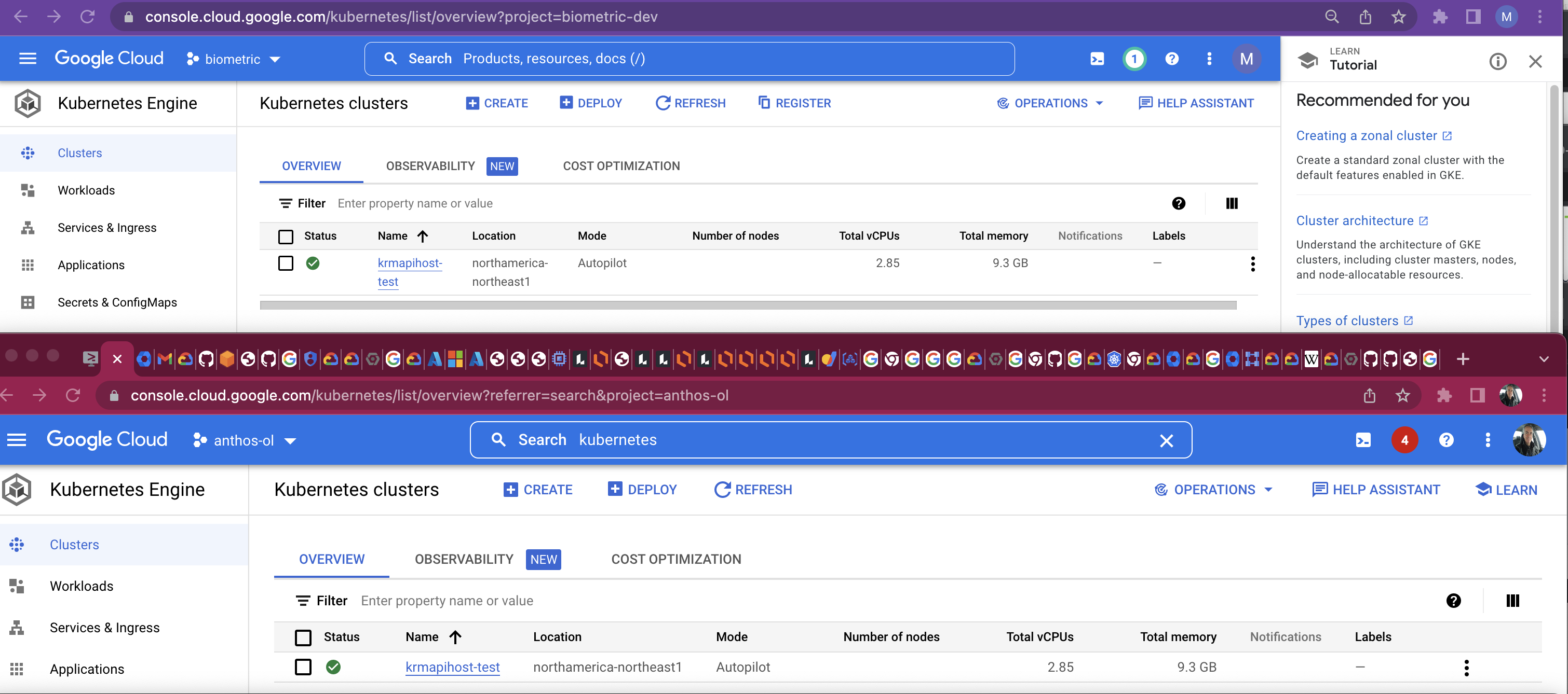 As a developer I need a single node GKE cluster down from the default 3 as part of overall ...