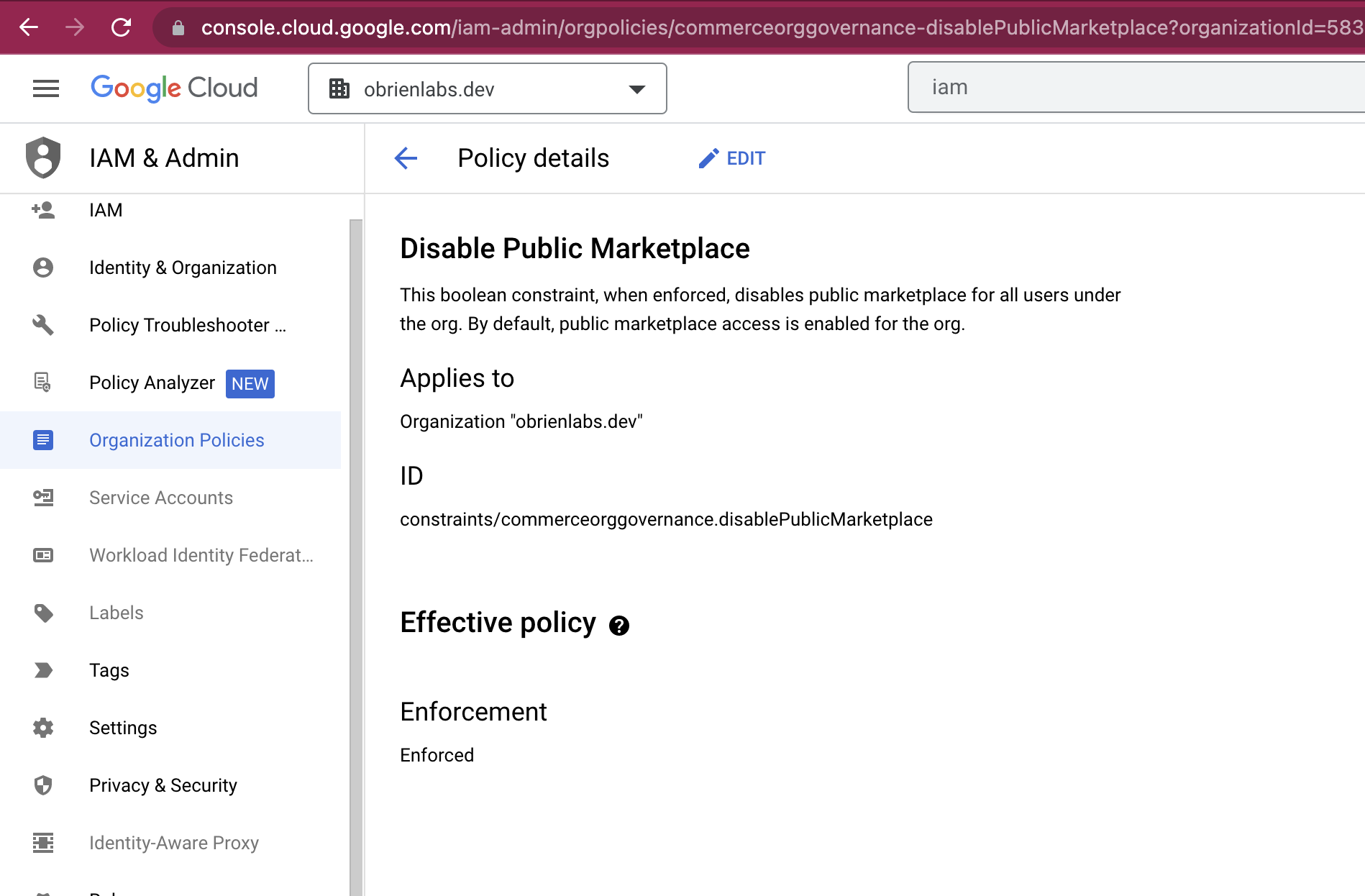 GR12 - add disable public marketplace resource policy constraints/commerceorggovernance ...