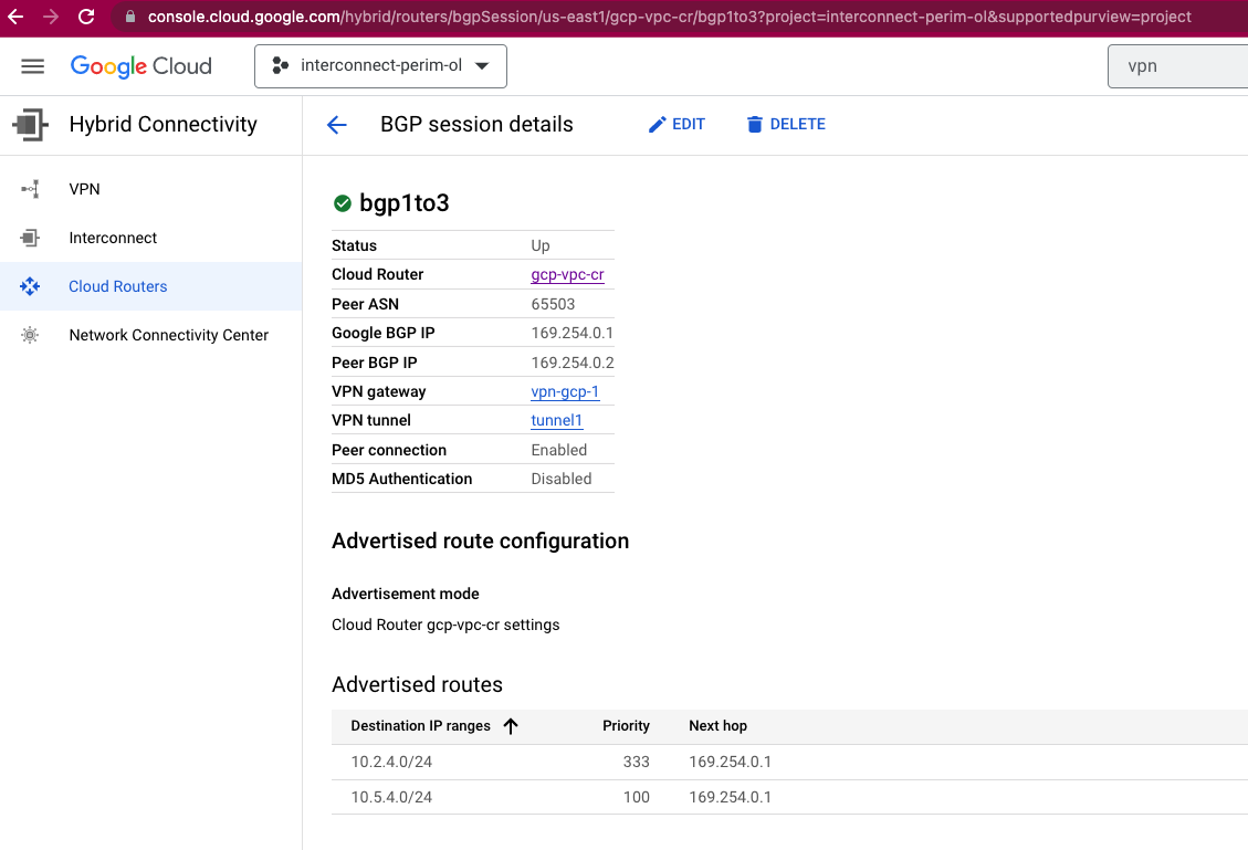 Prototype/yaml SCED/SC2G HA partner interconnect - cloud to ground for profile 5 and 6 · Issue ...