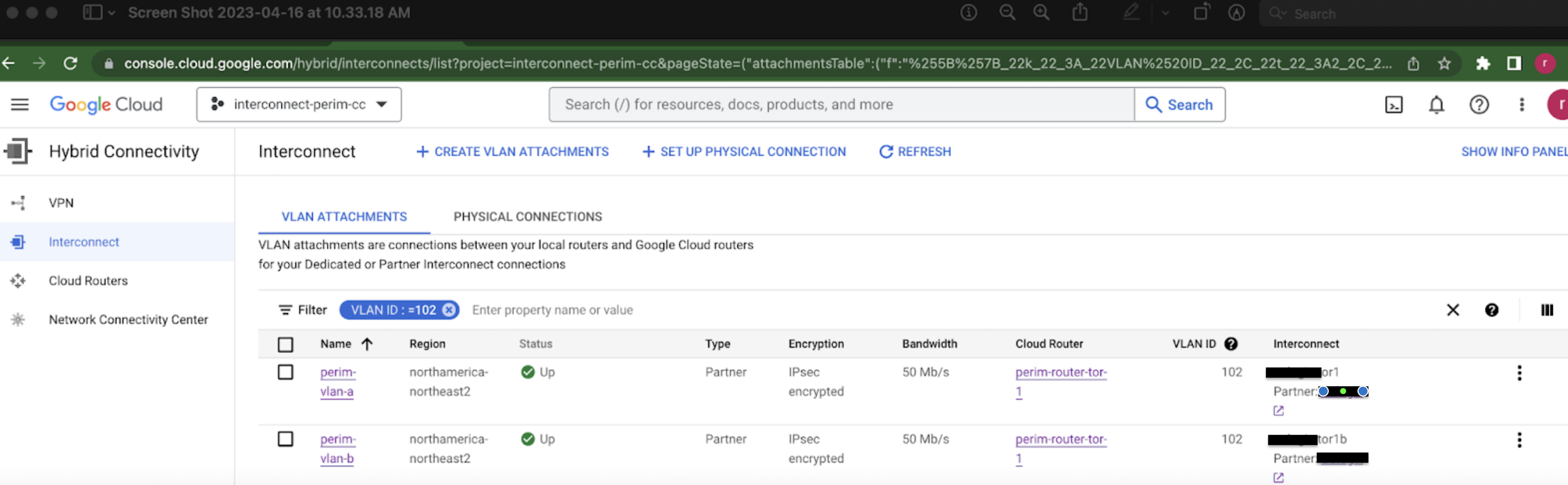 Prototype/yaml SCED/SC2G HA partner interconnect - cloud to ground for profile 5 and 6 · Issue ...