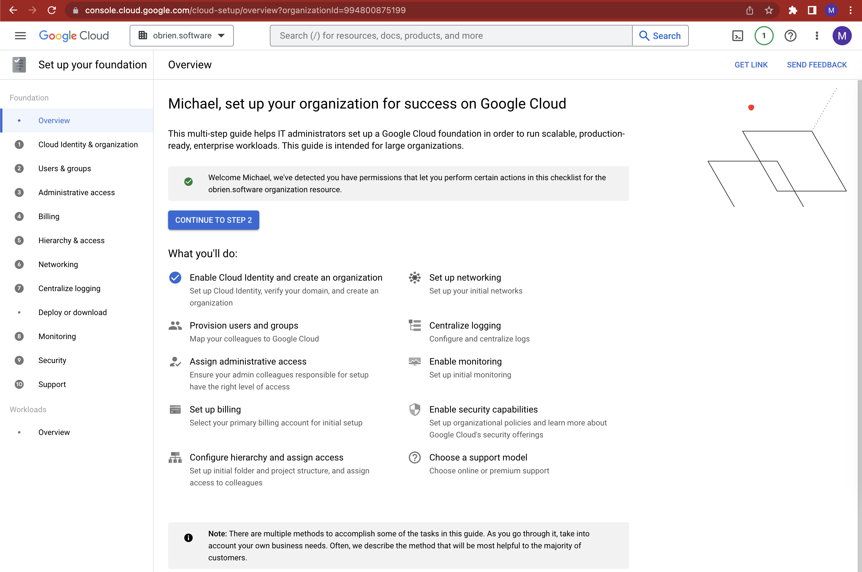 Google Cloud Enterprise Setup Checklist - Day 0 alignment with Technical Onboarding Center ...