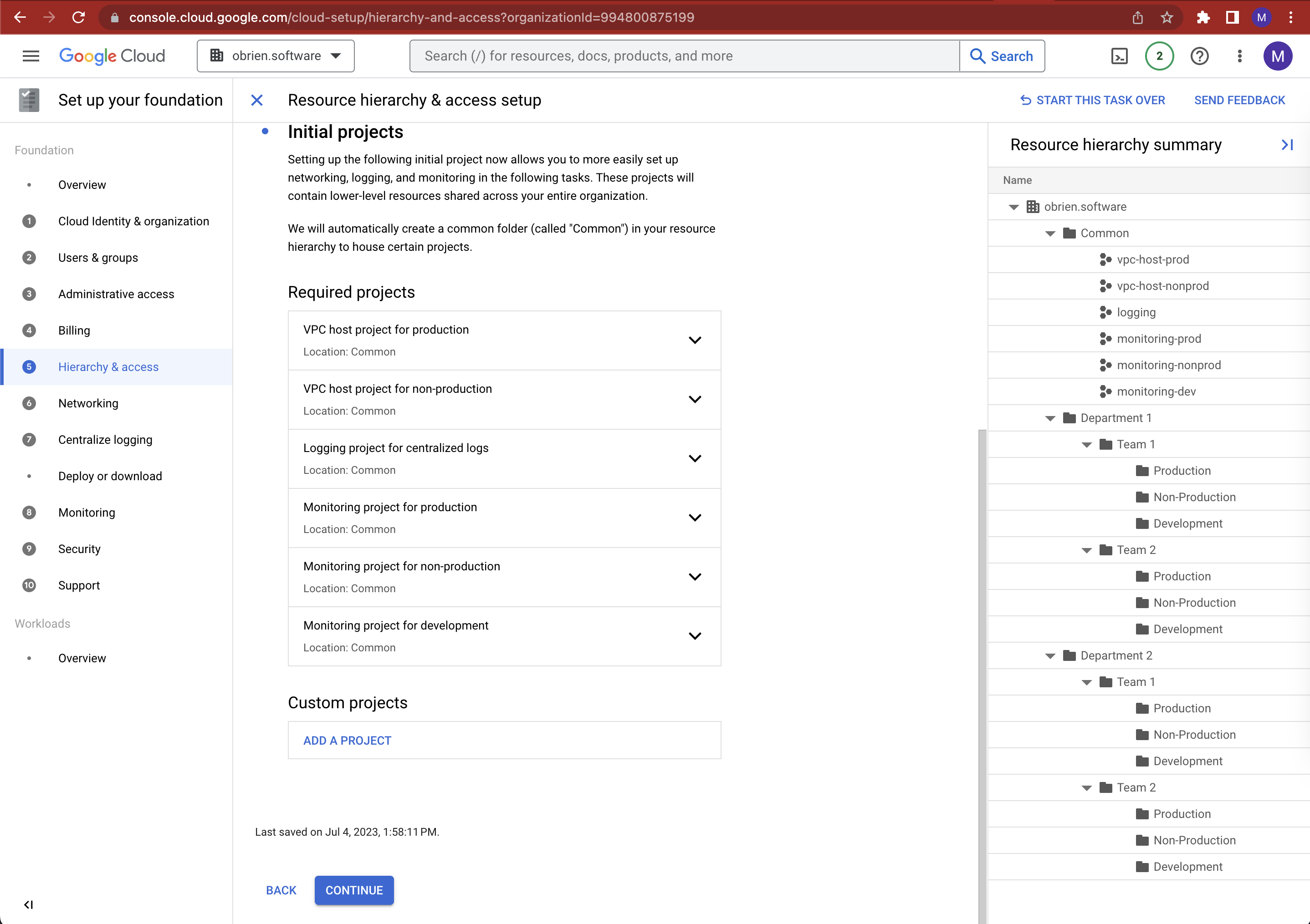 Google Cloud Enterprise Setup Checklist - Day 0 alignment with ...