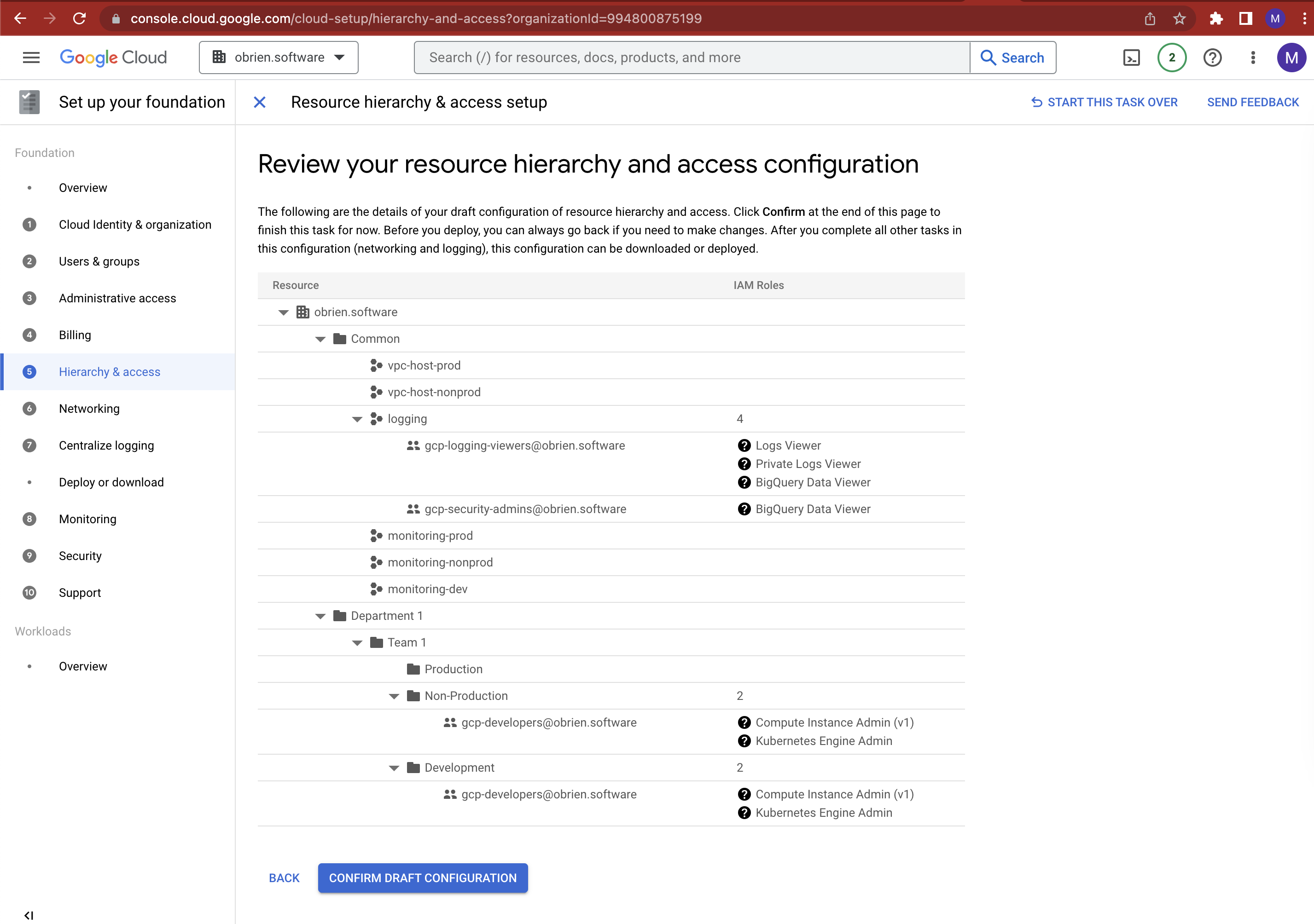 Google Cloud Enterprise Setup Checklist - Day 0 alignment with Technical Onboarding Center ...