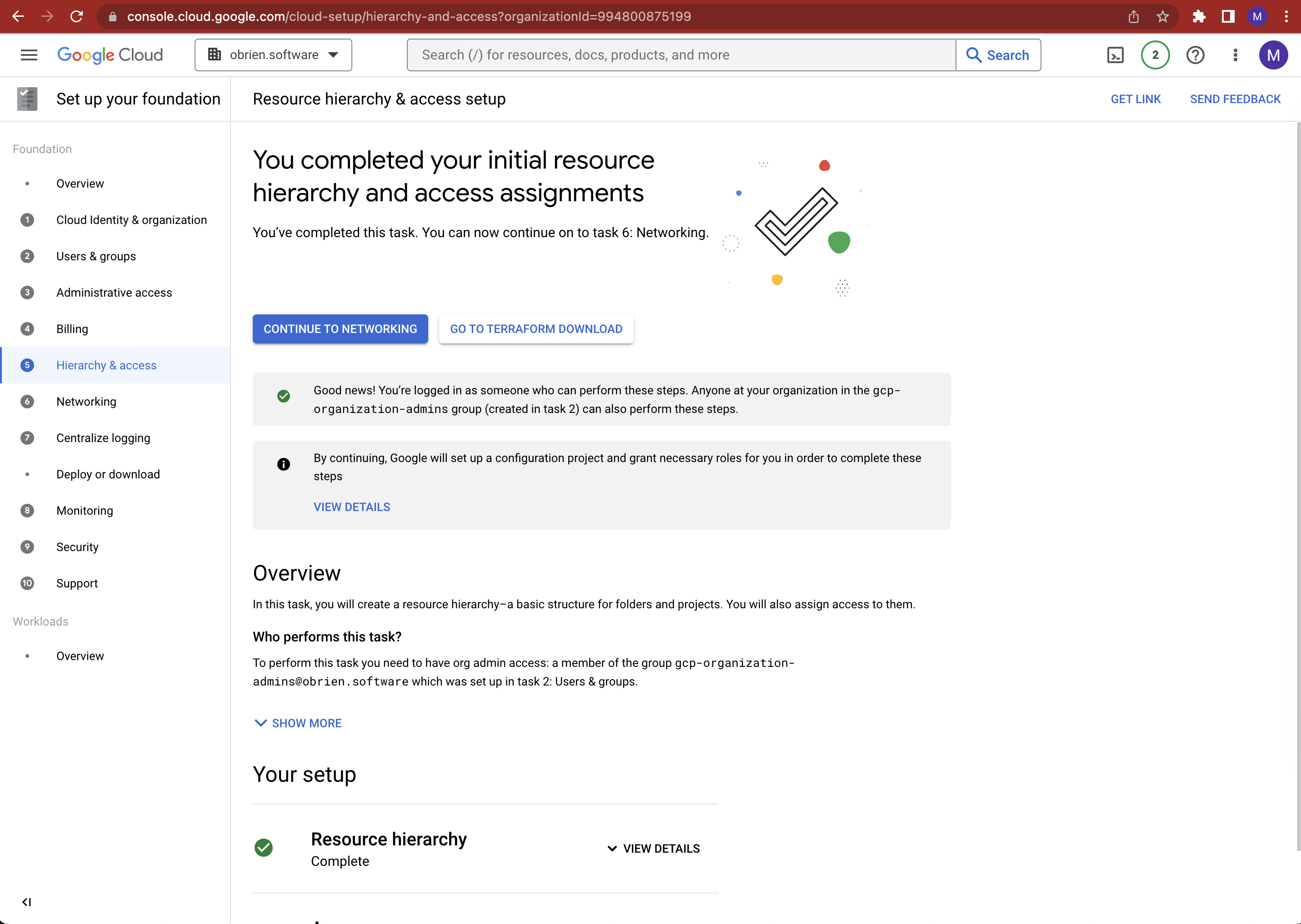 Google Cloud Enterprise Setup Checklist - Day 0 alignment with ...