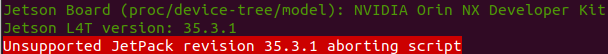 Unsupported JetPack revision 35.3.1 aborting script · Issue #12131 · IntelRealSense/librealsense ...