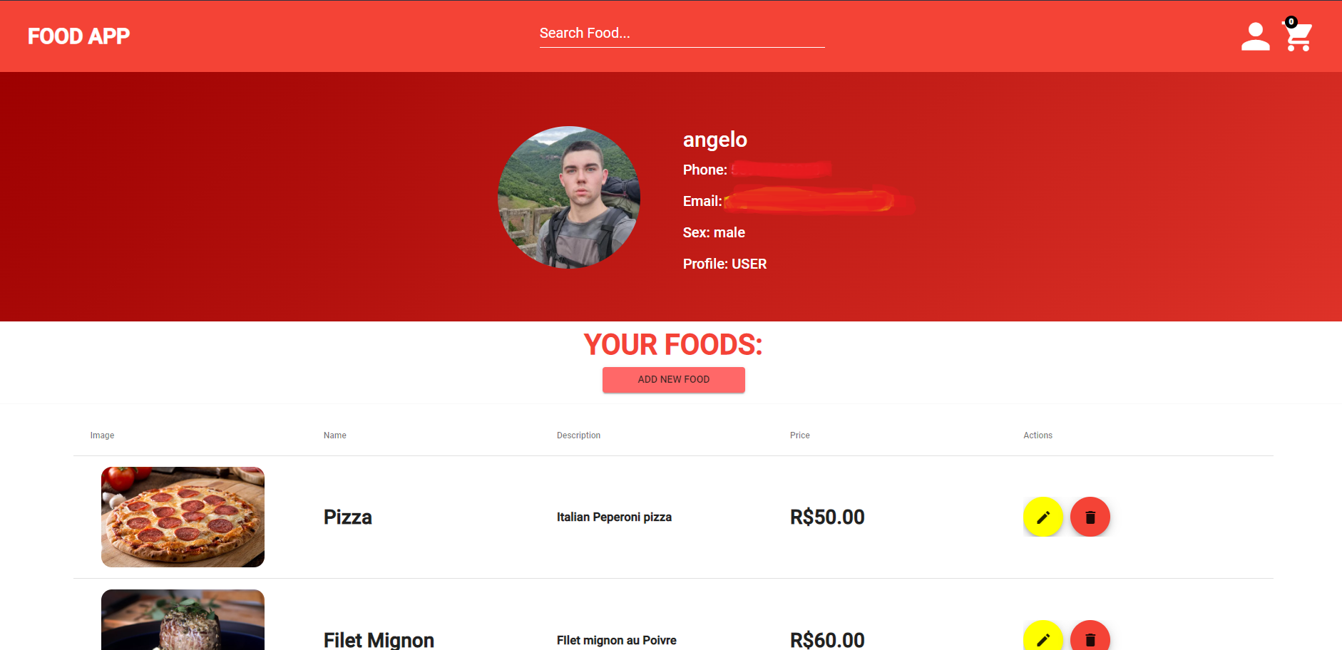 GitHub - angelolorensi/Food-App: Food App é um projeto que criei para praticar os frameworks ...