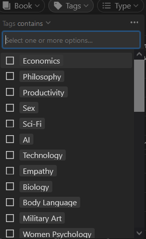 Is it possible to add filters on tags? · Issue #409 · decaf-dev/obsidian-dataloom · GitHub