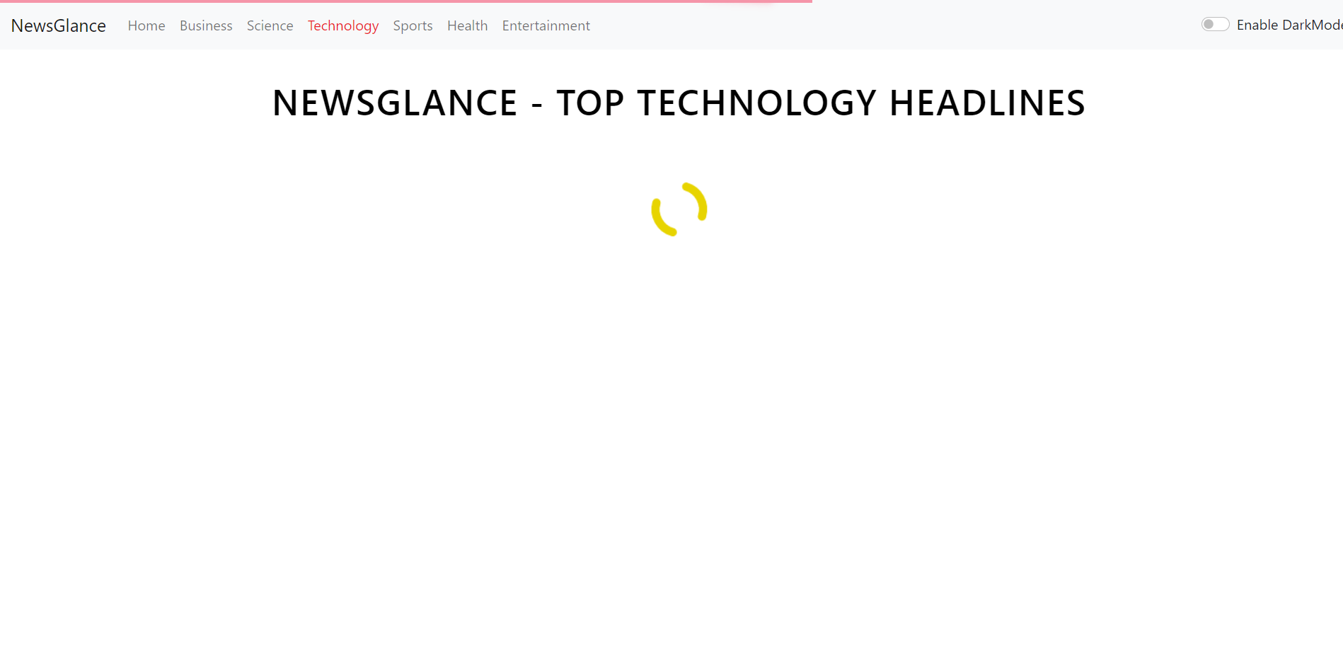 GitHub - vivek-ydv/News-Glance: A daily news app built using reactJS and newsApi.