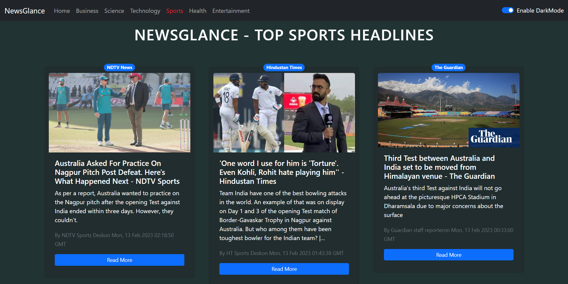 GitHub - vivek-ydv/News-Glance: A daily news app built using reactJS and newsApi.