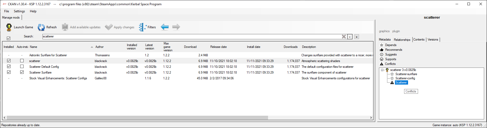 [Bug] Mod - "scatterer 3:v0.0825b" conflicts with "Scatterer" · Issue ...