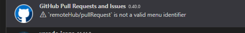 Extension issue: is not valid menu identifier · Issue #3494 · microsoft/vscode-pull-request ...
