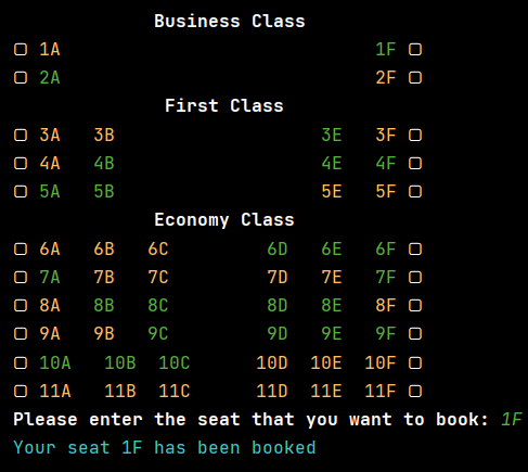 GitHub - sreeja6999/airplane-seating-reservation-python: Book Your seat ...