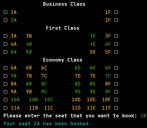 GitHub - sreeja6999/airplane-seating-reservation-python: Book Your seat ...