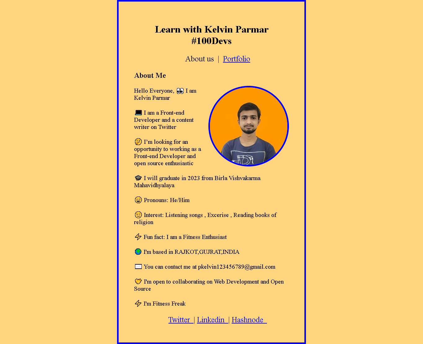 GitHub - kelvinparmar/Simple-Portfolio: This is the simple portfolio ...