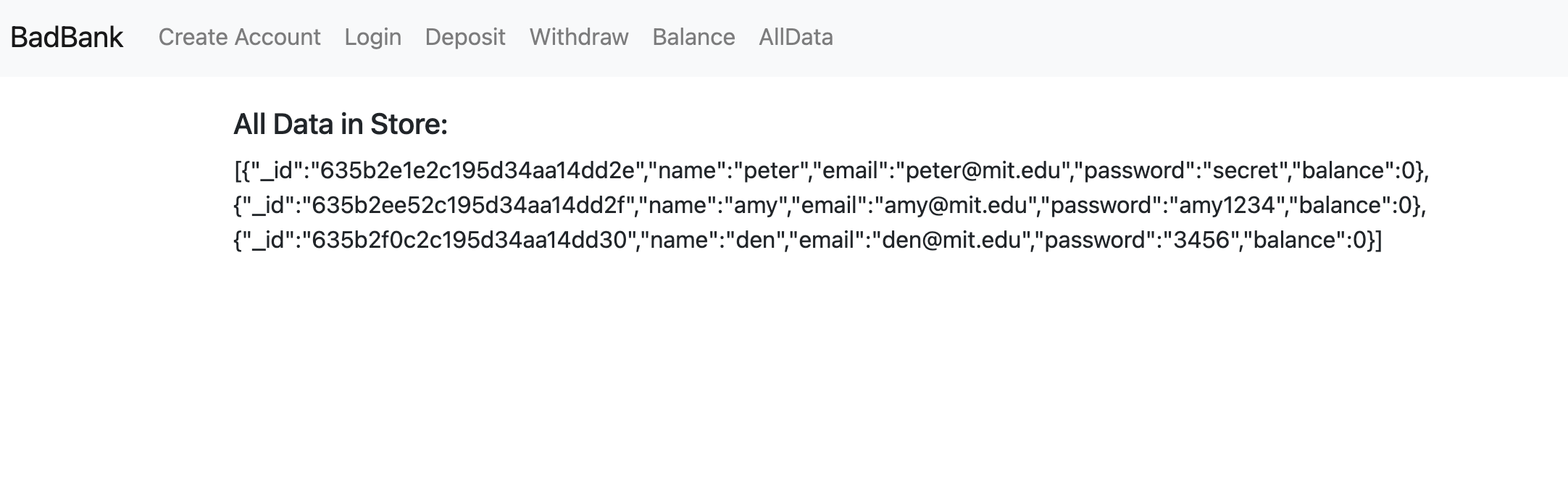 GitHub - JielinWang/badBank-standalone