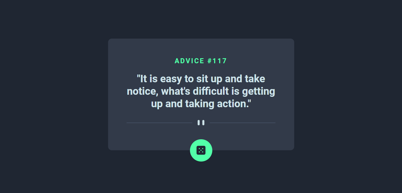 GitHub - seltaria/advice-generator: advice generator, js