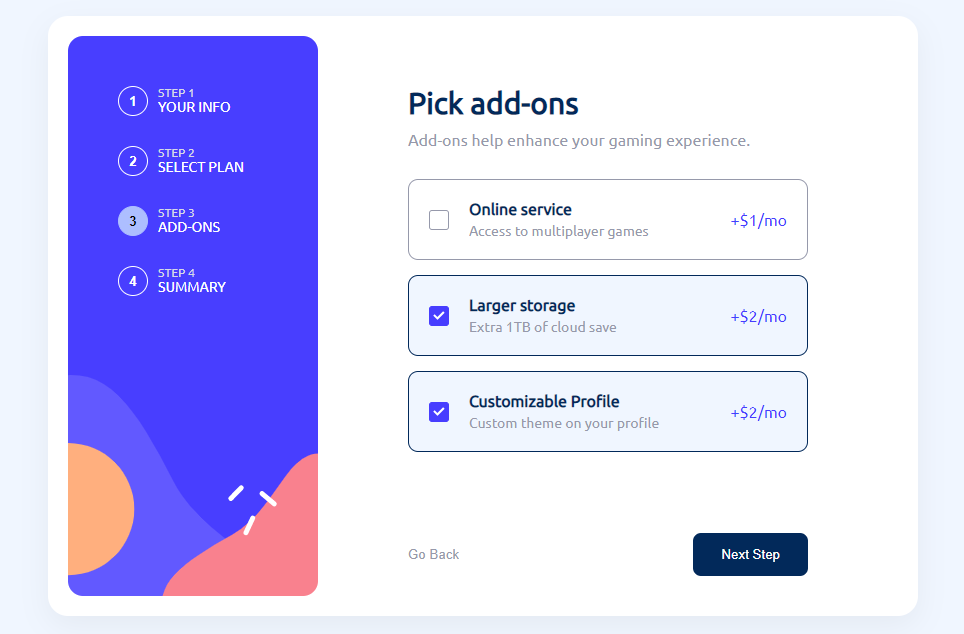 GitHub - seltaria/multi-step-form: 📋🗂️ Interactive form, React