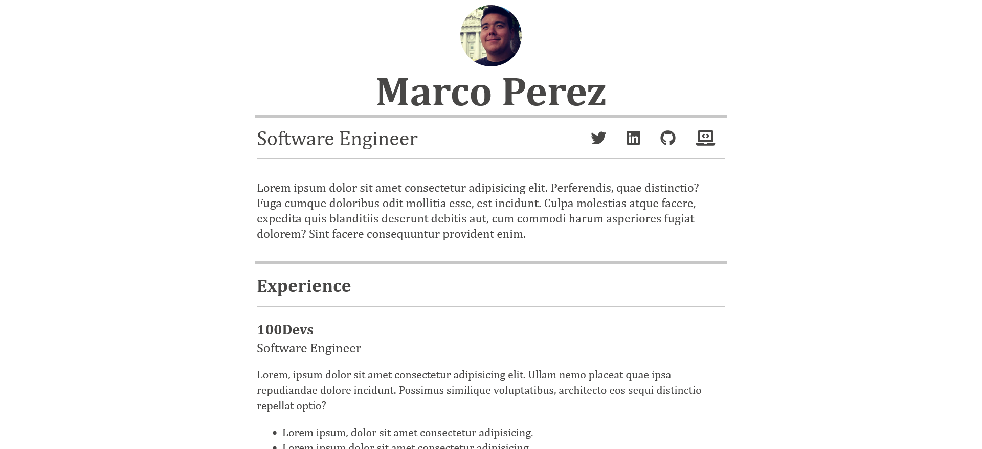 GitHub - Marco0201/Resume-Template