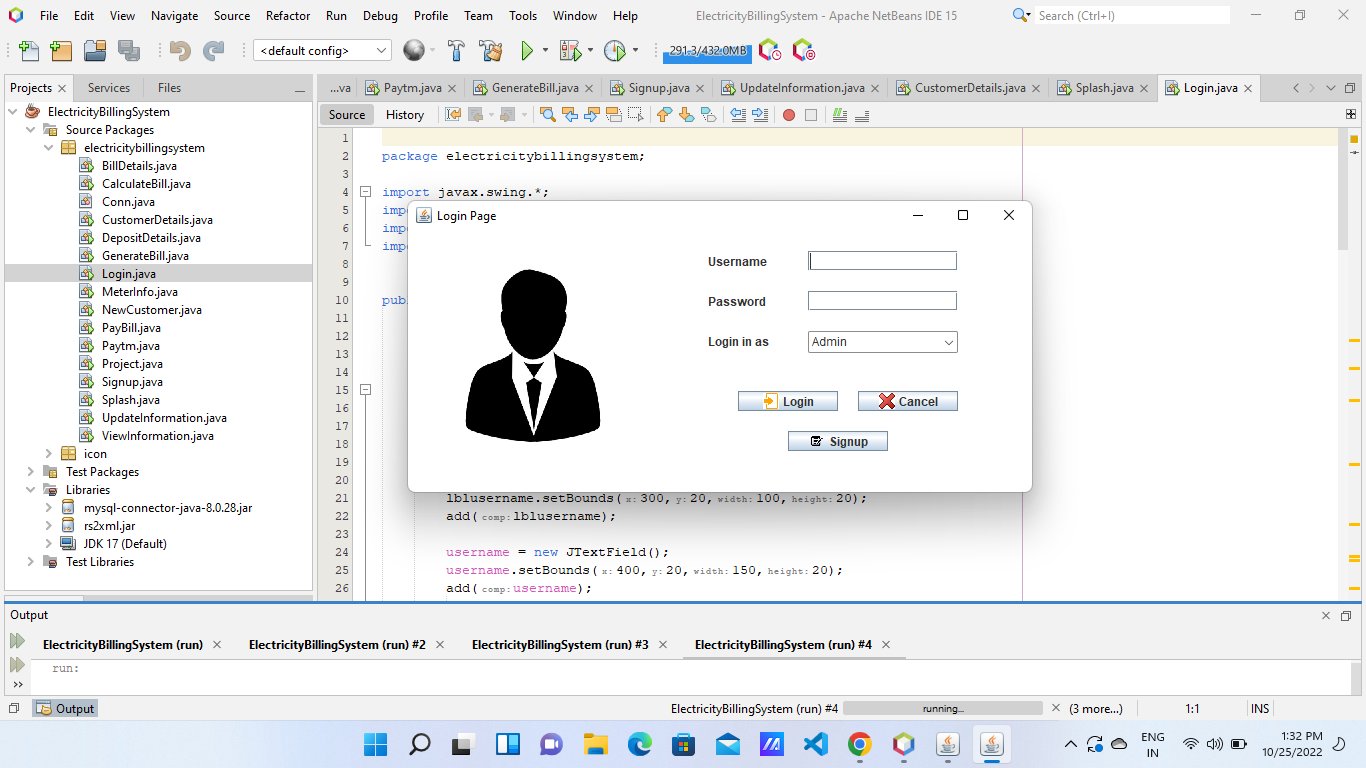 GitHub - tidkeshreyash/Electricity-Billing-System: It is a Internship Project based on Java ...