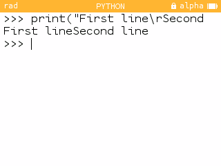 \r is not working · Issue #2013 · numworks/epsilon · GitHub