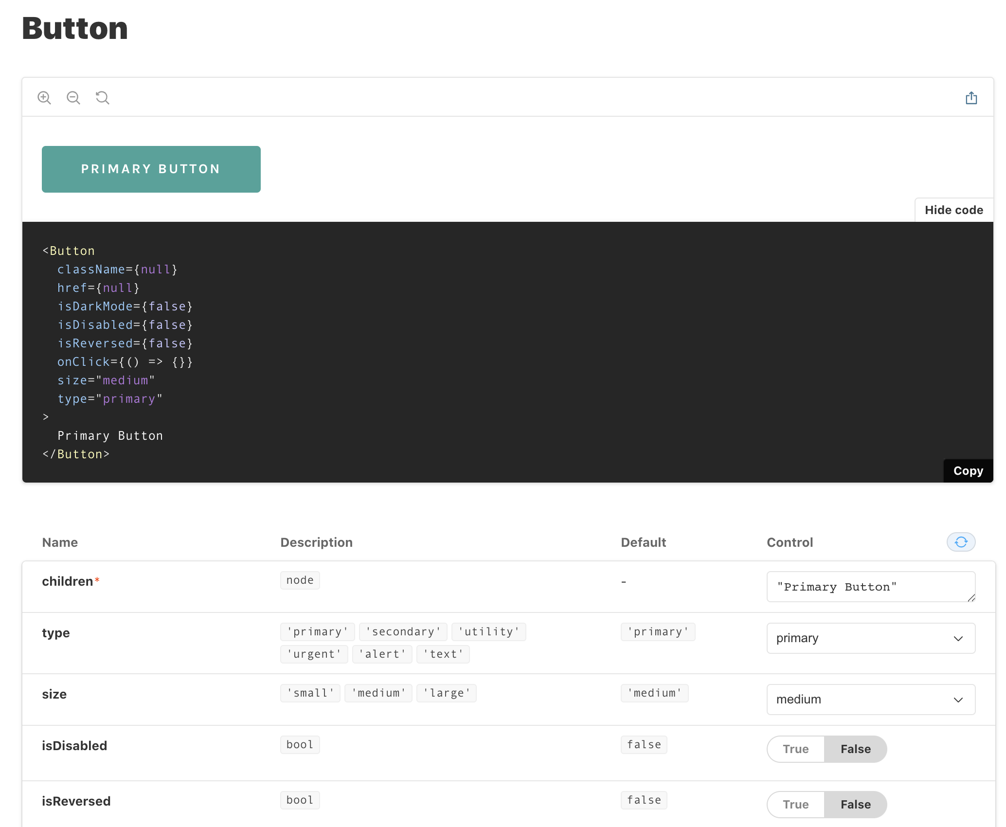 In Storybook 6 Dont Show Optional Props In Code If The Prop Value Is The Same As Default Value