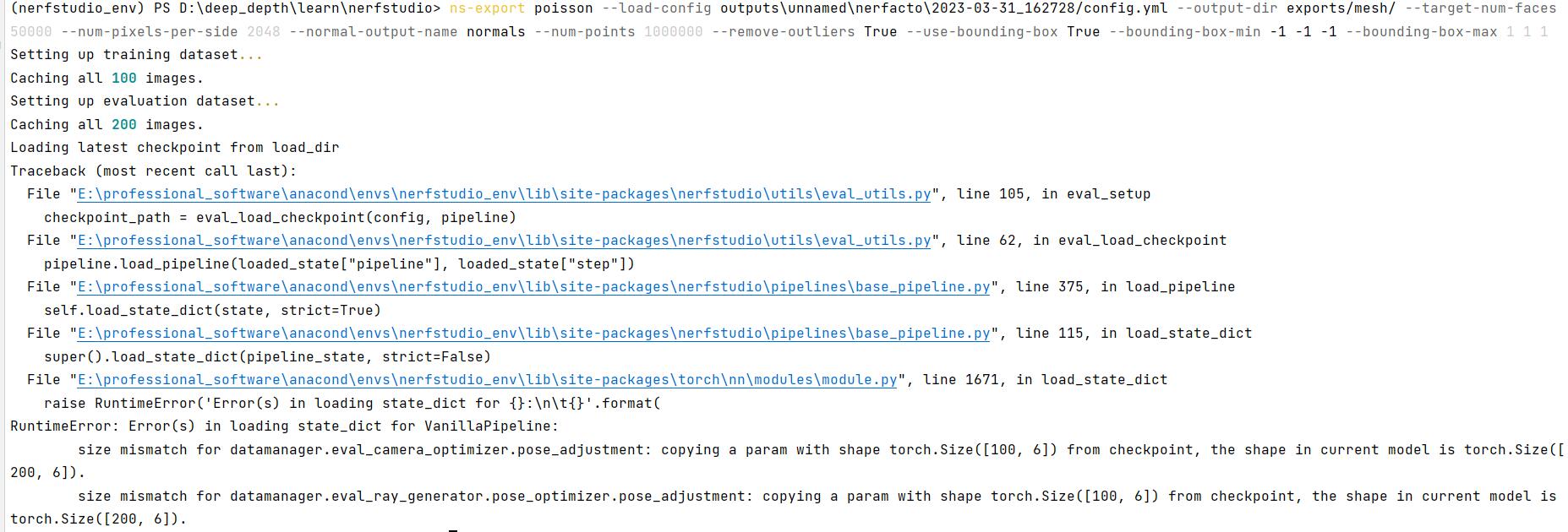 export error-shape error · Issue #1680 · nerfstudio-project/nerfstudio · GitHub