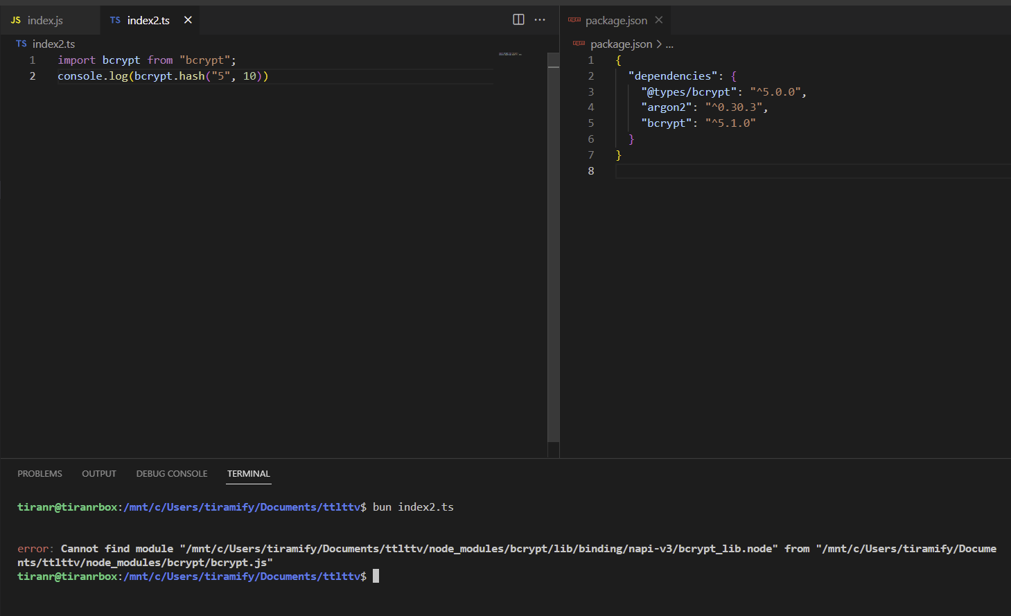 Hashing Packages Dont Work Argon2 Bcrypt · Issue 2550 · Oven Shbun · Github